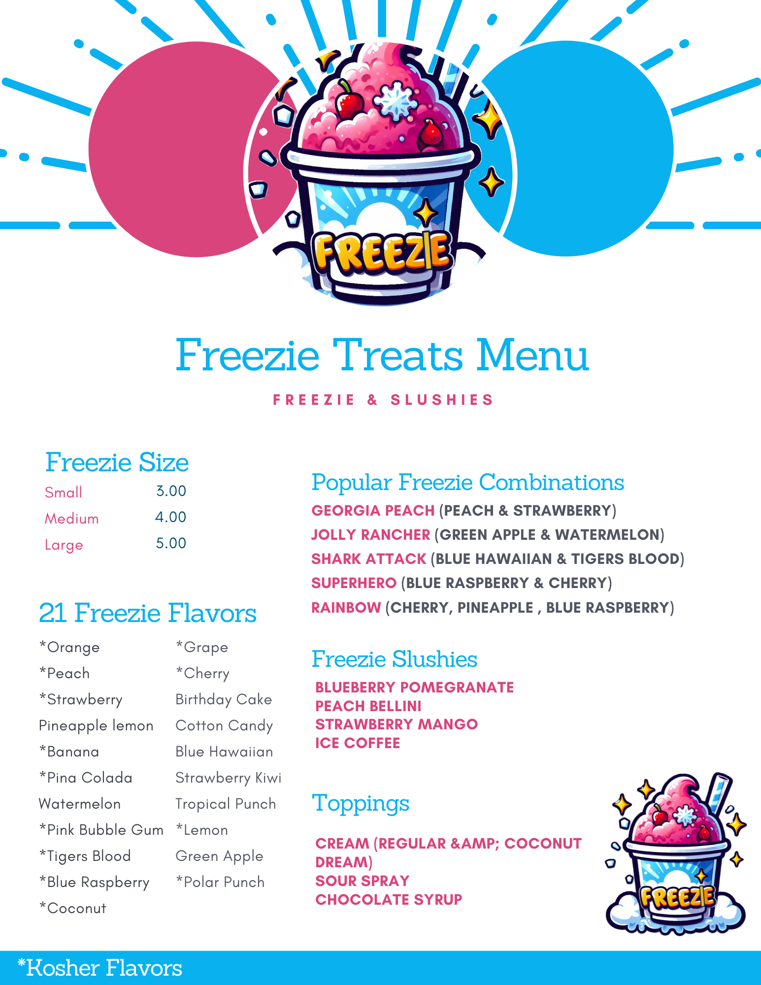 Freezie Flavors & Combos – Freezie Shaved Ice